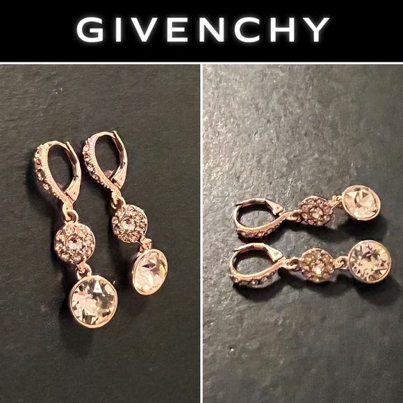 Givenchy | Jewelry | Givenchy Rose Gold Drop Diamond Dangle Earrings ...
